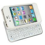 Sliding White Bluetooth Keyboard+hardshell Case For Iphone 4/4s on Luulla