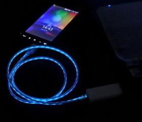 Luminous Usb Cable Cord (1m) & Usb Power Charger For Iphone 4/4s on Luulla
